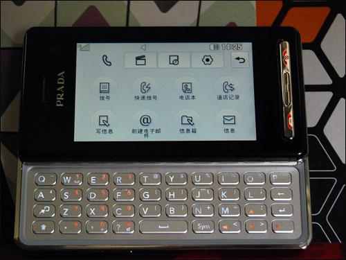 侧滑全键盘 LG二代PRADA手机KF900评测(16)_手机新浪网