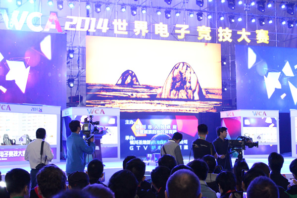 WCA开幕式现场沙画组图分享_新浪游戏_手机新浪网