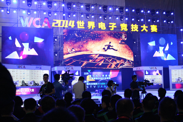 WCA开幕式现场沙画组图分享_新浪游戏_手机新浪网