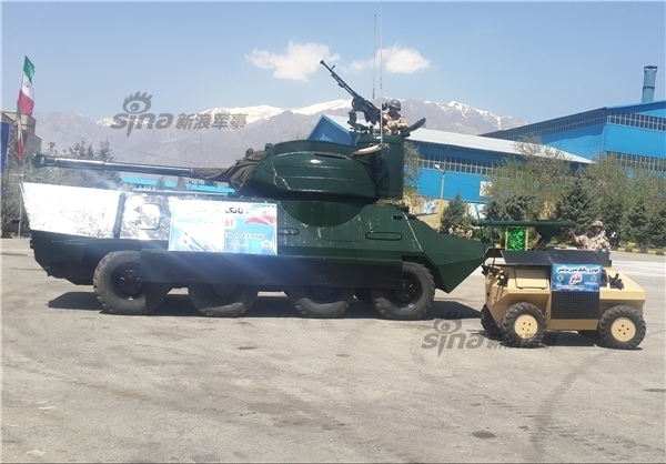 Iranian Aghareb Tank destroyer (it's a BTR-60PB with a Patton turret ...