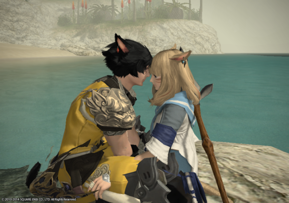 超甜蜜《FF14》情侣秀恩爱图_新浪游戏_手机新浪网