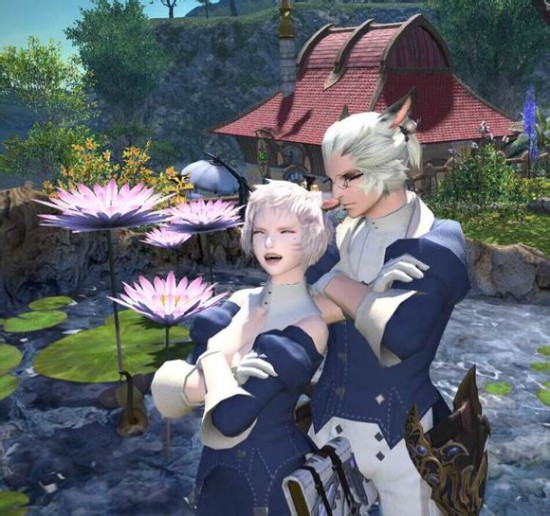超甜蜜《FF14》情侣秀恩爱图_新浪游戏_手机新浪网