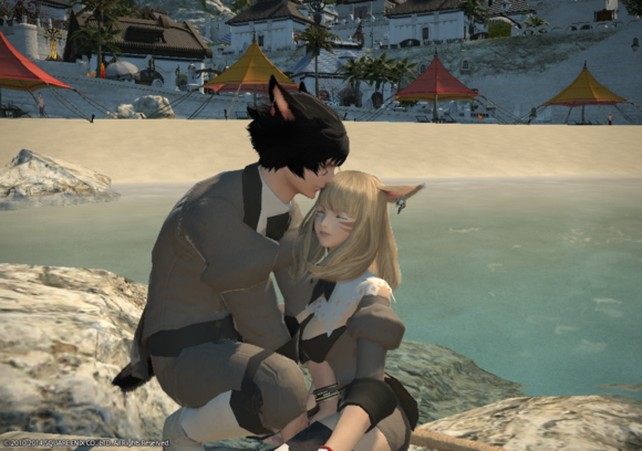 超甜蜜《FF14》情侣秀恩爱图_新浪游戏_手机新浪网