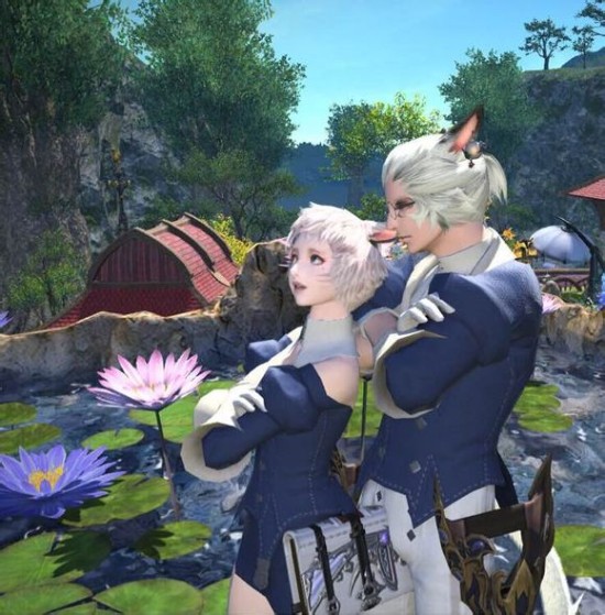 超甜蜜《FF14》情侣秀恩爱图_新浪游戏_手机新浪网